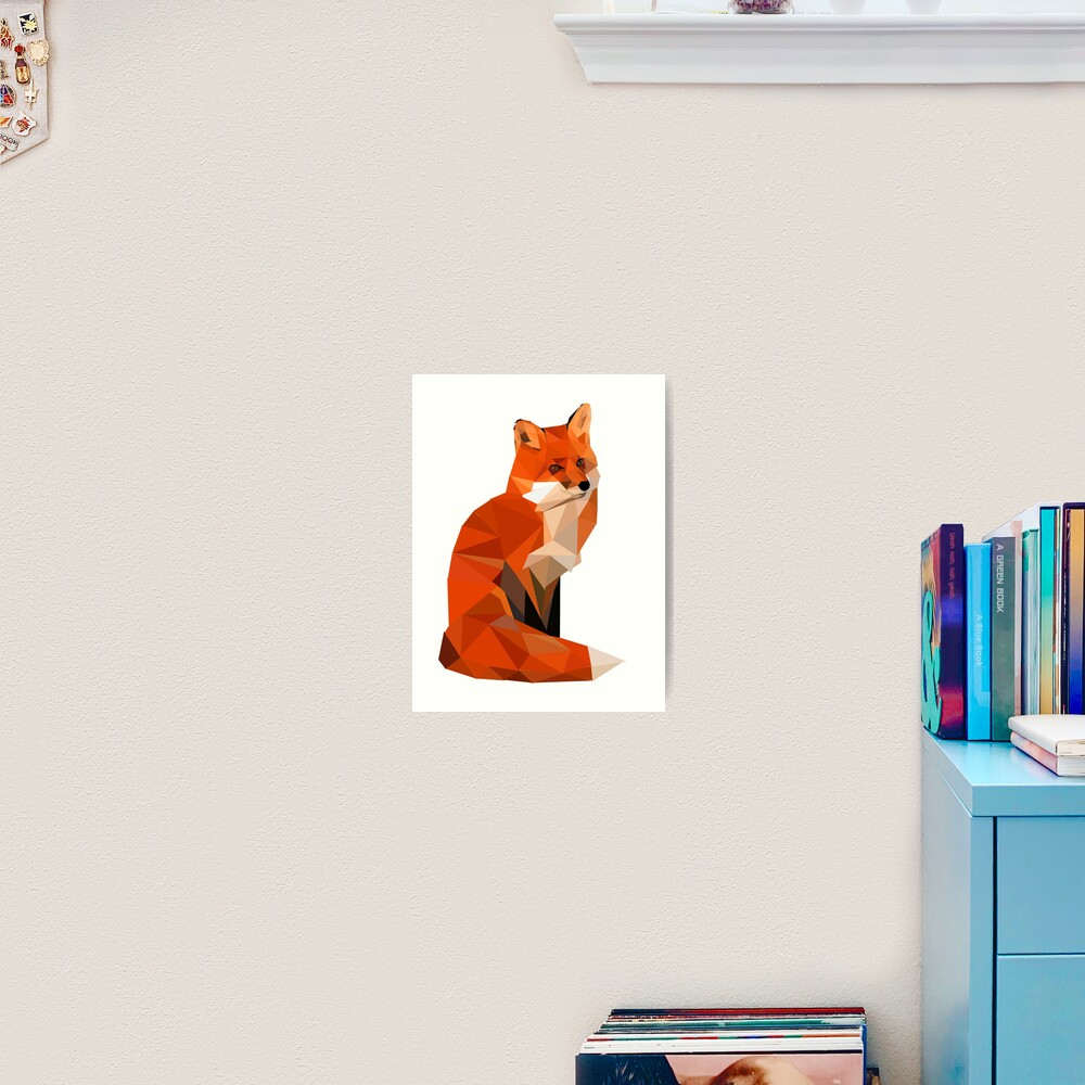 "Low poly fox" Art Print by digerati | Redbubble