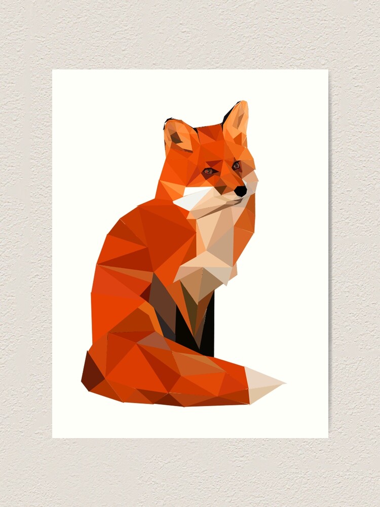 "Low poly fox" Art Print by digerati | Redbubble