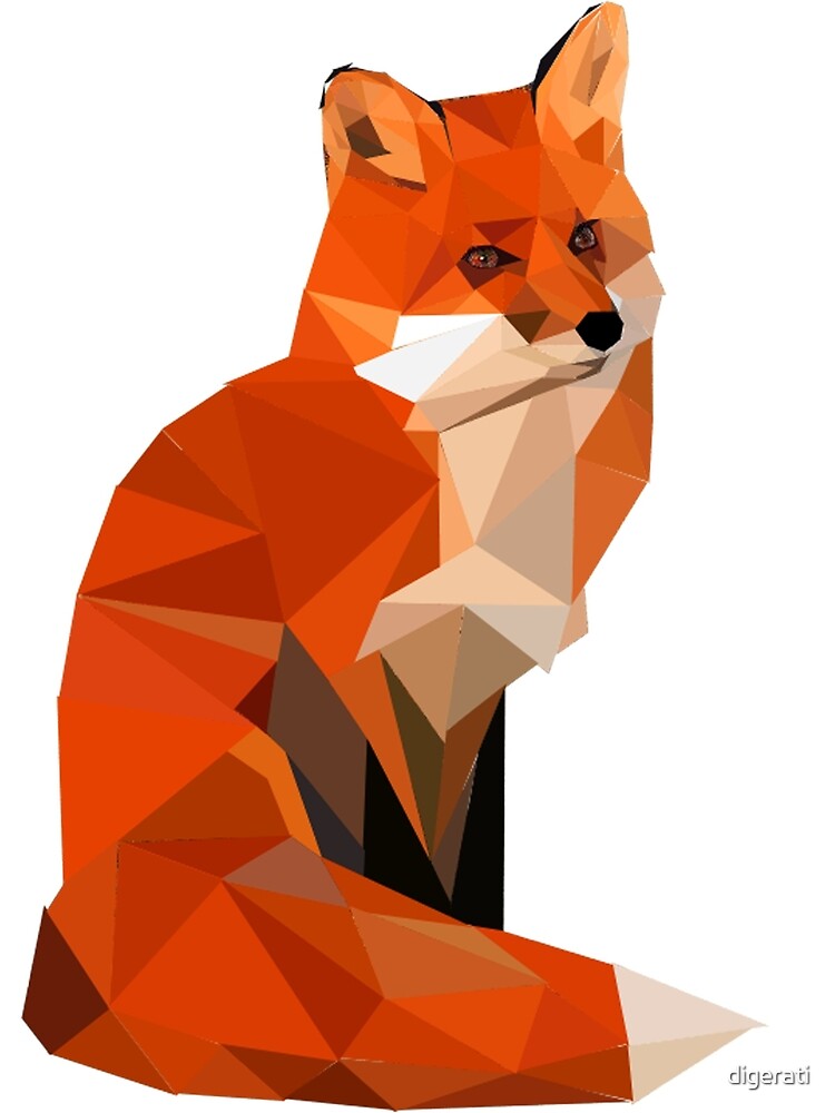 "Low poly fox" Art Print by digerati | Redbubble