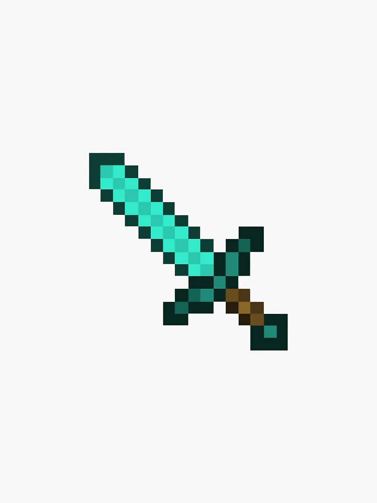 "Minecraft Knife" Sticker by abigailclairej | Redbubble