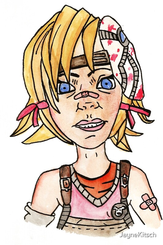 "Borderlands 2 Tiny Tina Psycho Inspired Watercolour Illustration by ...