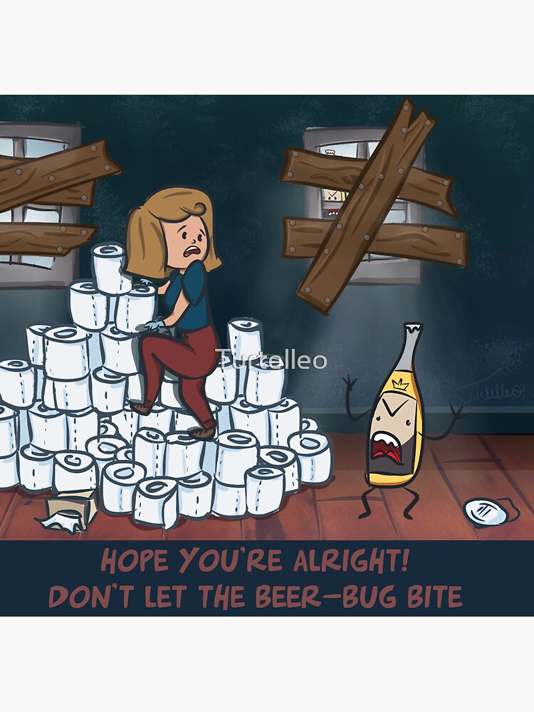 "Beer-bug" Sticker by Turtelleo | Redbubble