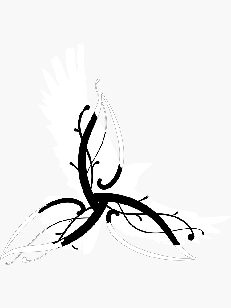 "Crow and Wiccan Triquetra" Sticker for Sale by MysticMoonVibes | Redbubble