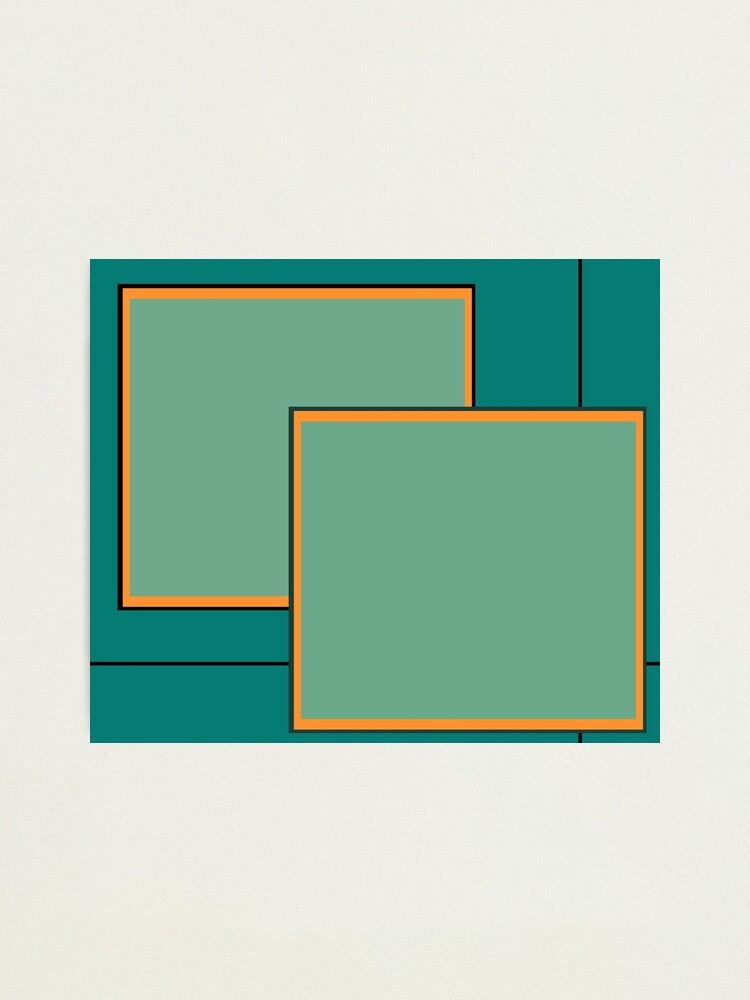 "Teal Squares, Color Blocking Layers by Courtney Hatcher" Photographic ...
