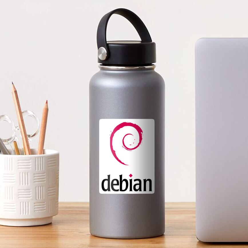 "Debian logo" Sticker by Jugulaire | Redbubble