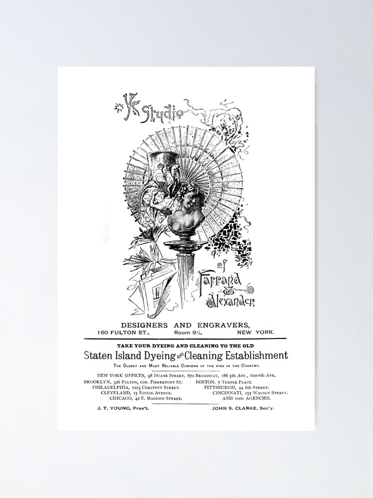 "Vintage Ad from 1886: Design Studio" Poster for Sale by VintageVictrix ...