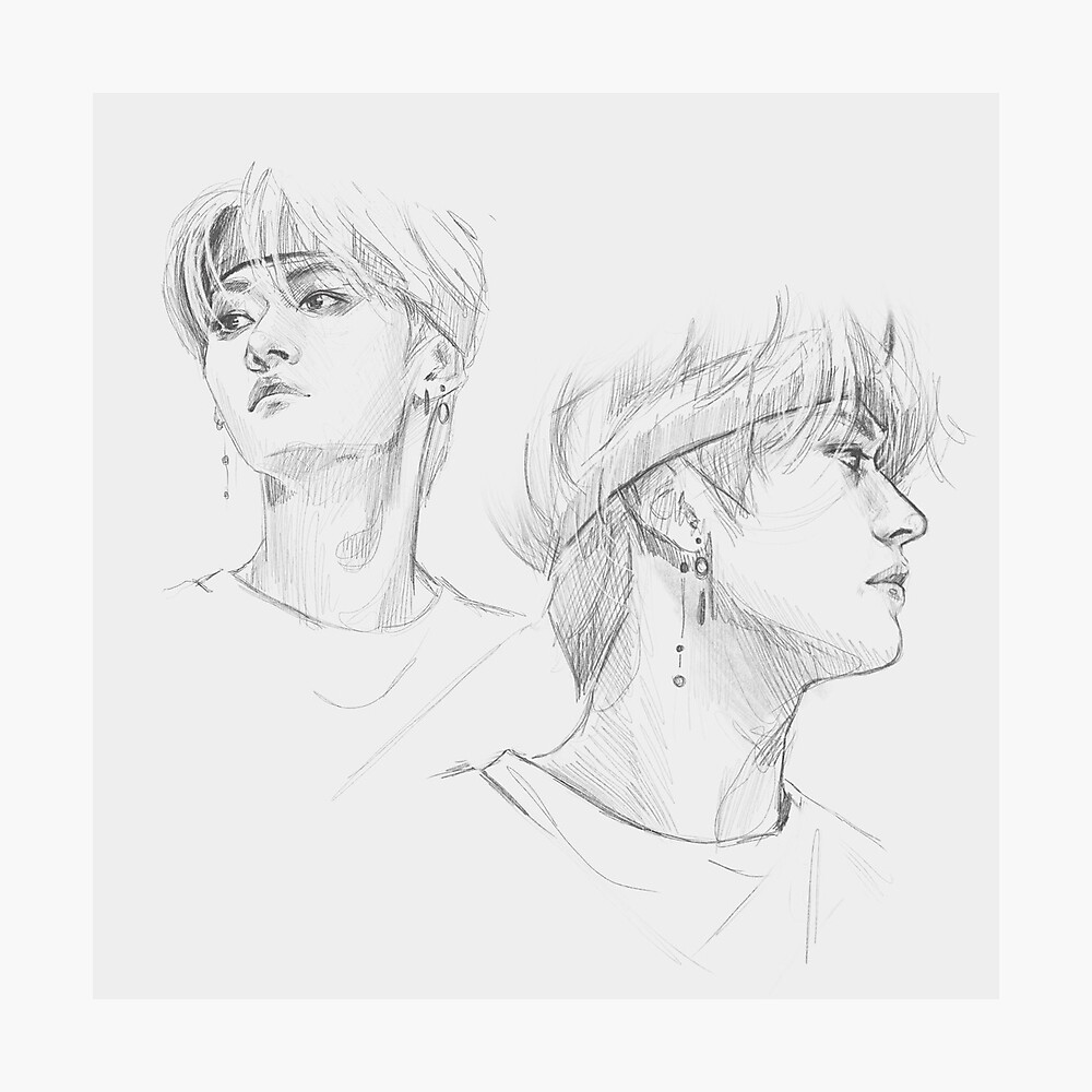 Stray Kids Lee Know art print BNHA Digital Art & Collectibles Drawing ...