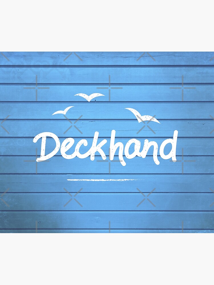 "Deckhand Nautical Yacht Crew Blue Decking Design" Throw Blanket for Sale by CreativeBridge ...