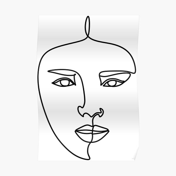Single Line Art Digital Portrait Abstract Portrait Custom Line Drawing ...
