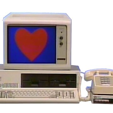"Old Computer and Phone" Sticker for Sale by GiltchHorror | Redbubble
