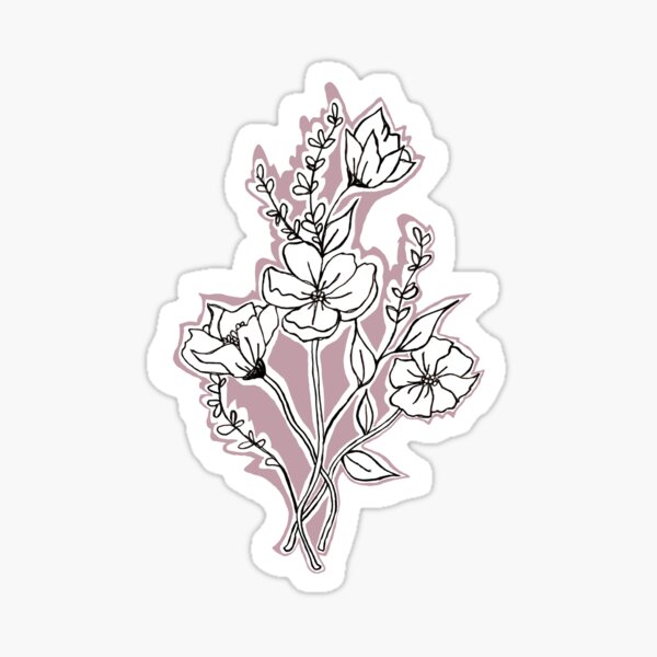 "Bunch of Flowers (pink)" Sticker by KENZIE-LEE1223 | Redbubble
