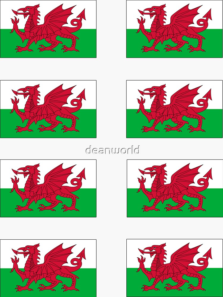 "Welsh Flag Pin - Wales Badge" Sticker for Sale by deanworld | Redbubble