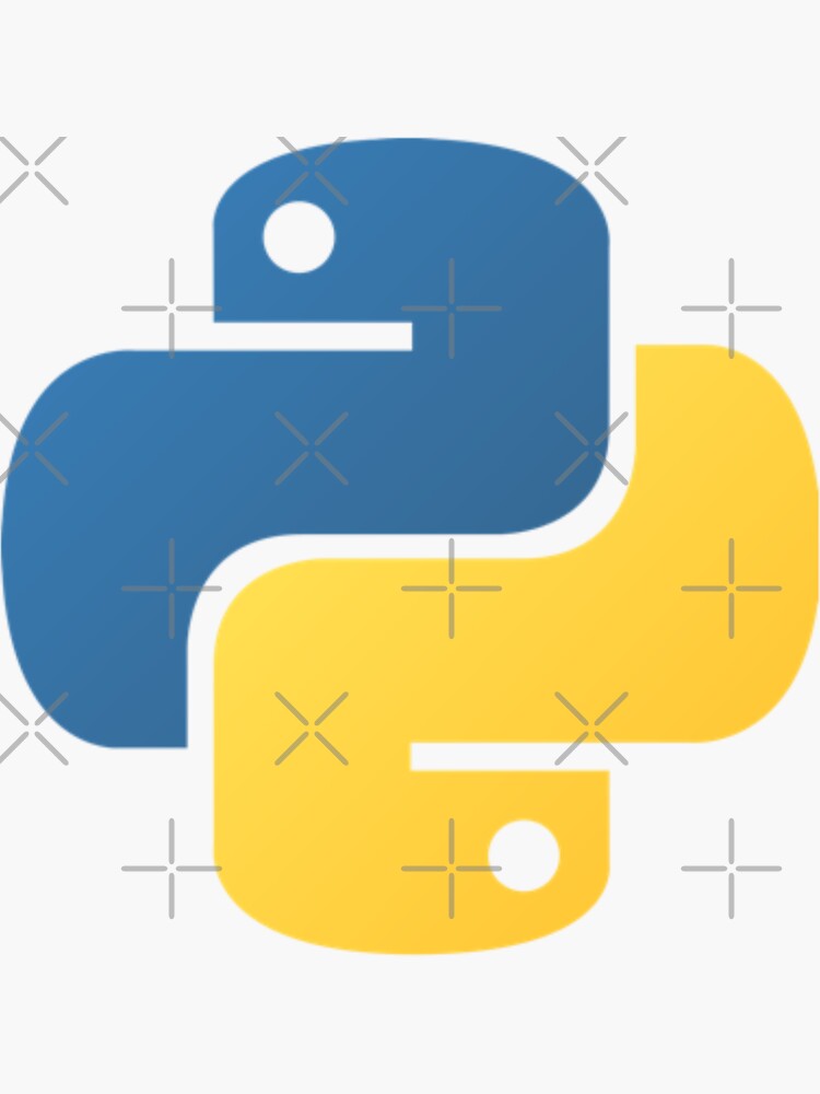 "Python logo" Sticker for Sale by Shirtupme | Redbubble