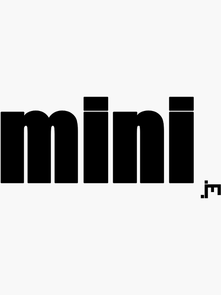 "Mini mini-skirt design Black text with transparent background" Sticker ...