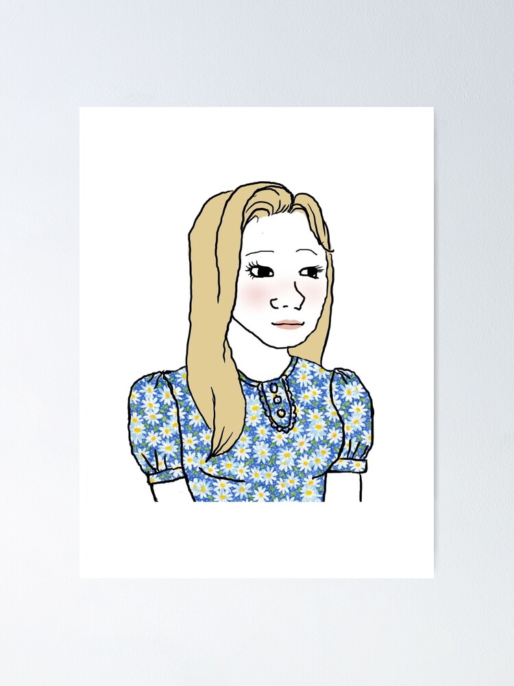 "White-Girl Wojak Sticker" Poster by Millstrades | Redbubble