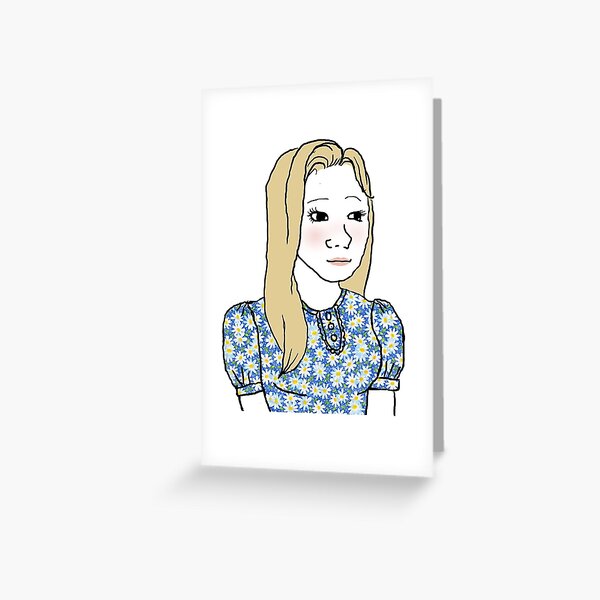 "White-Girl Wojak Sticker" Greeting Card for Sale by Millstrades ...