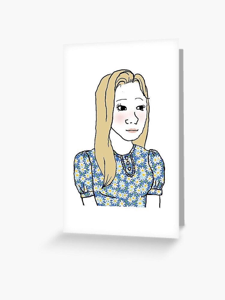 "White-Girl Wojak Sticker" Greeting Card for Sale by Millstrades ...