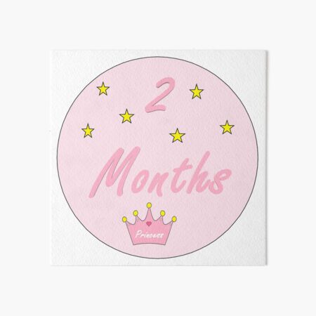"2 Months Old Baby Sticker" Art Board Print by superchele | Redbubble