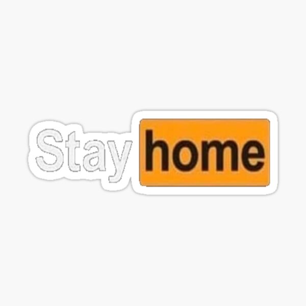 "Stay Home" Sticker by DumyPeterStudio | Redbubble