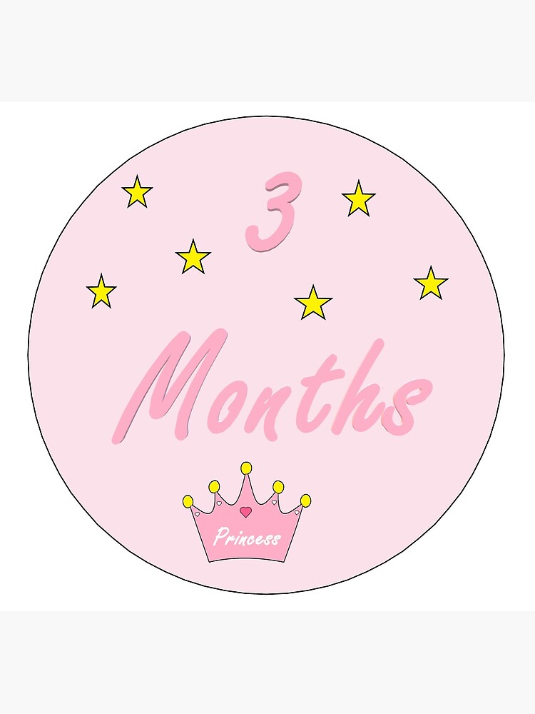 "3 Months Baby Months Sticker" Poster for Sale by superchele | Redbubble