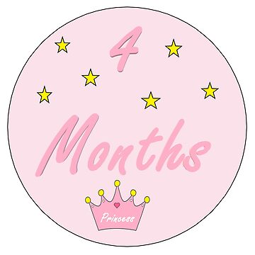 "4 Months Old Baby Months Sticker" Poster for Sale by superchele ...
