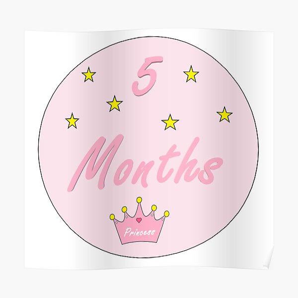 "5 Months Baby Months Sticker" Poster by superchele | Redbubble