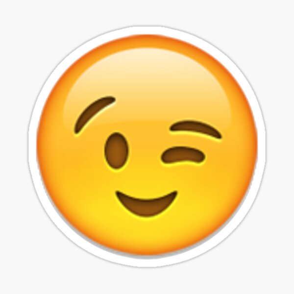 Winky Face Emoji Stickers | Redbubble