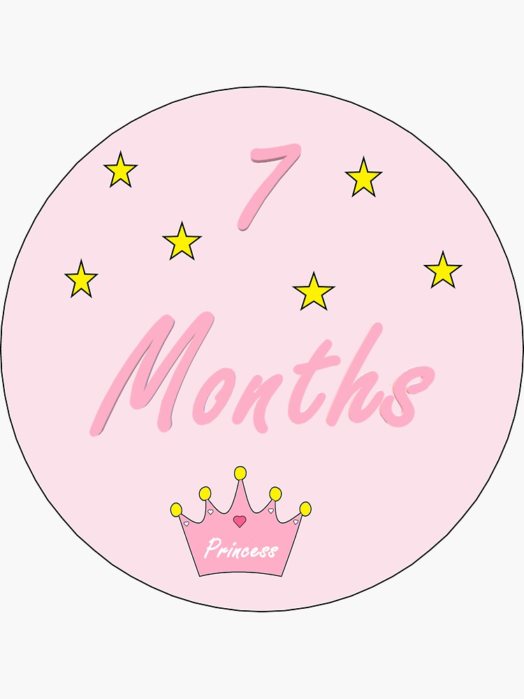 "7 Months Baby Months Sticker" Sticker for Sale by superchele | Redbubble