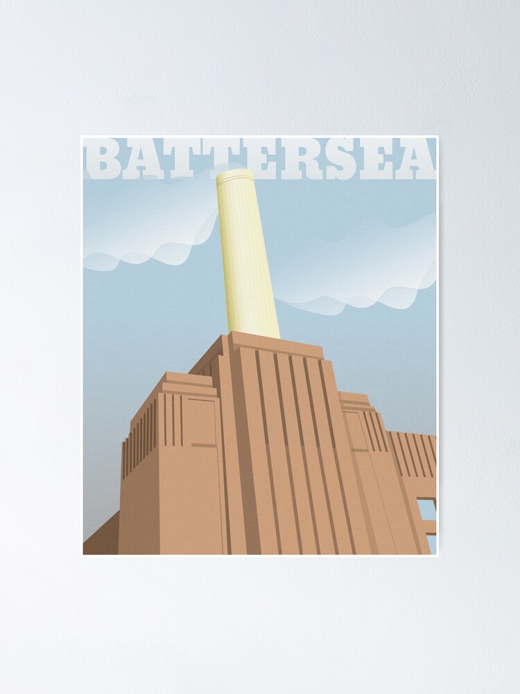 "Battersea power station" Poster for Sale by robay | Redbubble