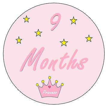 "9 Months Baby Months Sticker" Sticker for Sale by superchele | Redbubble