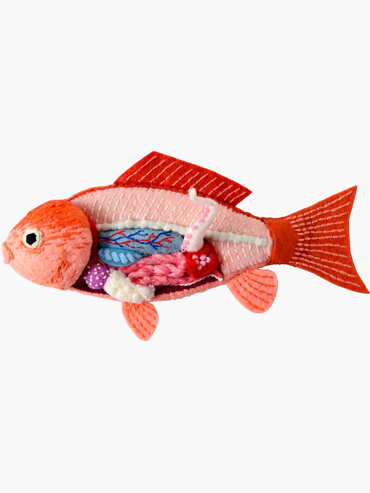 "Anatomy of Nishiki-Koi Fish #2" Sticker by hinem | Redbubble