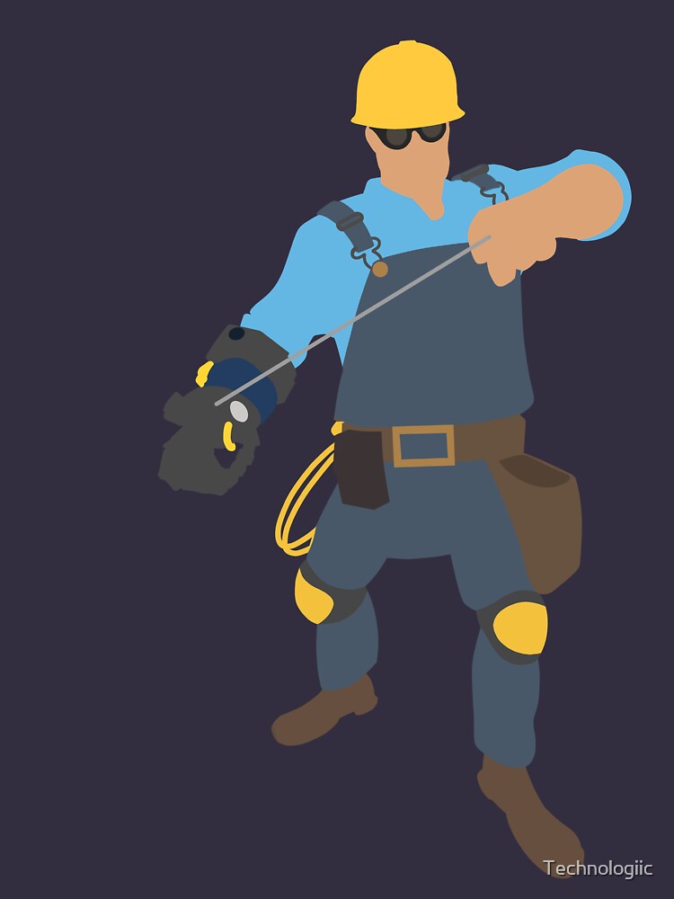 "TF2 - BLU Engineer" T-shirt for Sale by Technologiic | Redbubble ...