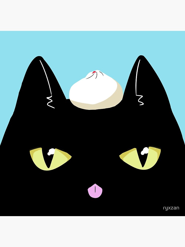 "Black Cat Dumpling" Poster by ryxzan | Redbubble