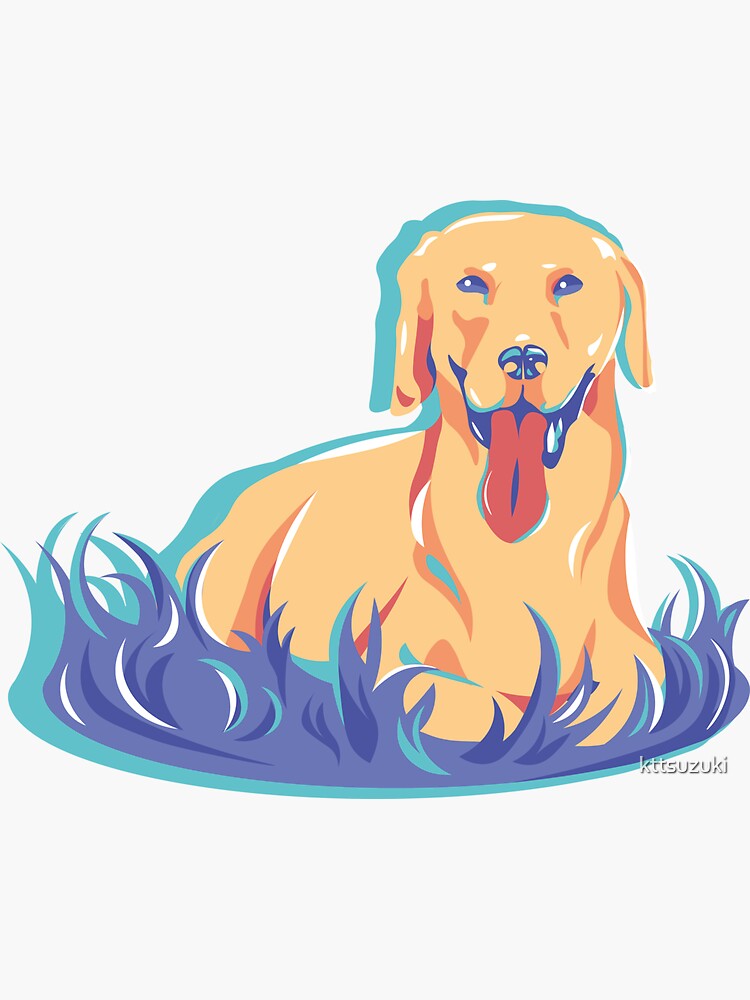 "Colorful dog" Sticker by kttsuzuki | Redbubble