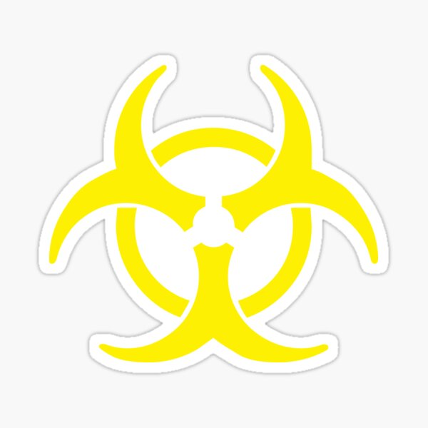 "Biohazard (Yellow version)" Sticker for Sale by DafyddEm | Redbubble