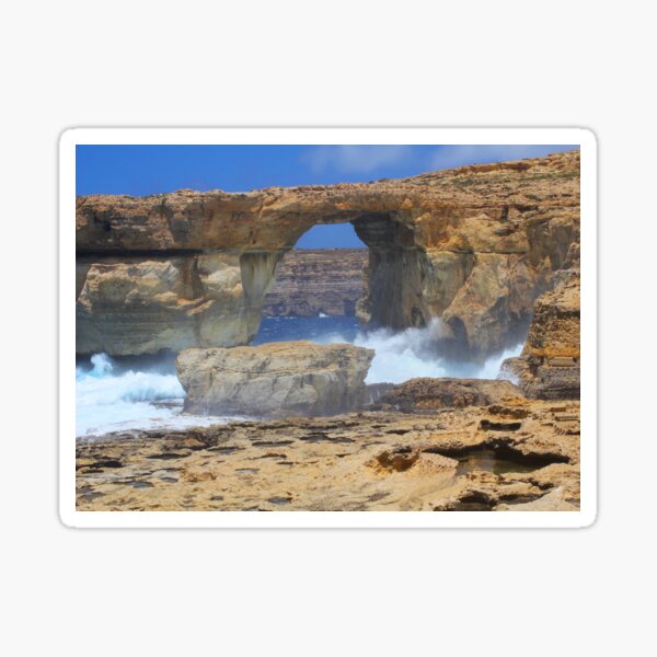 "Azure Window, Dwejra Bay, Gozo, Malta" Sticker for Sale by Sif-Thor ...