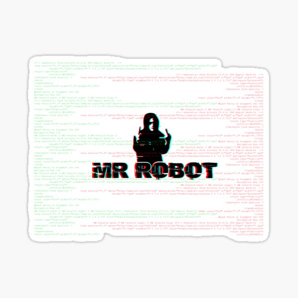 "Mr robot" Sticker for Sale by rutcruz | Redbubble