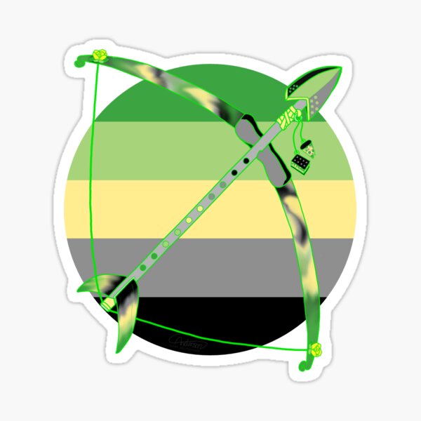 "Aromantic LGBT Pride Flag (Yellow) Arrow and Bow - Multiple Design ...