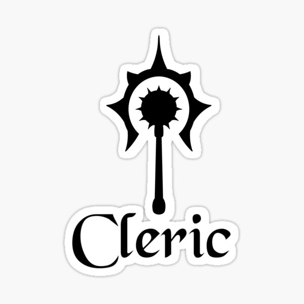 "Cleric Class Logo" Sticker by Sh34Butt3rArt | Redbubble