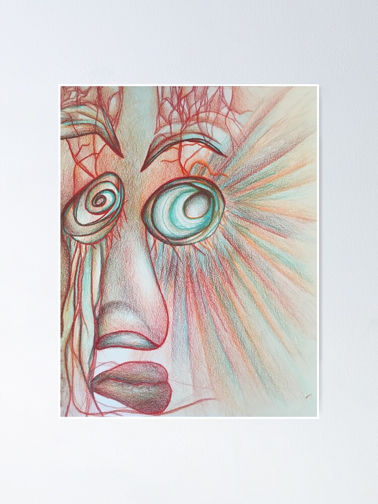 "Stimulant- reflective drawing" Poster for Sale by geliscoart | Redbubble