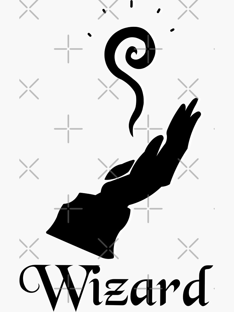 "Wizard Class Logo" Sticker by Sh34Butt3rArt | Redbubble