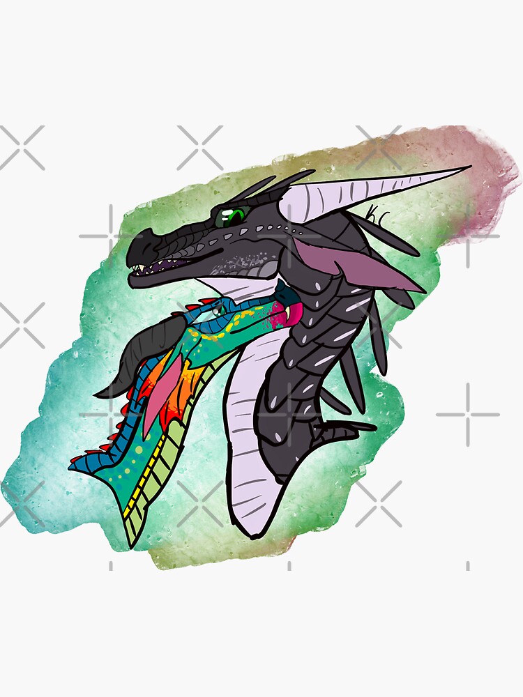 "Glory and Deathbringer from Wings of Fire" Sticker for Sale by ...