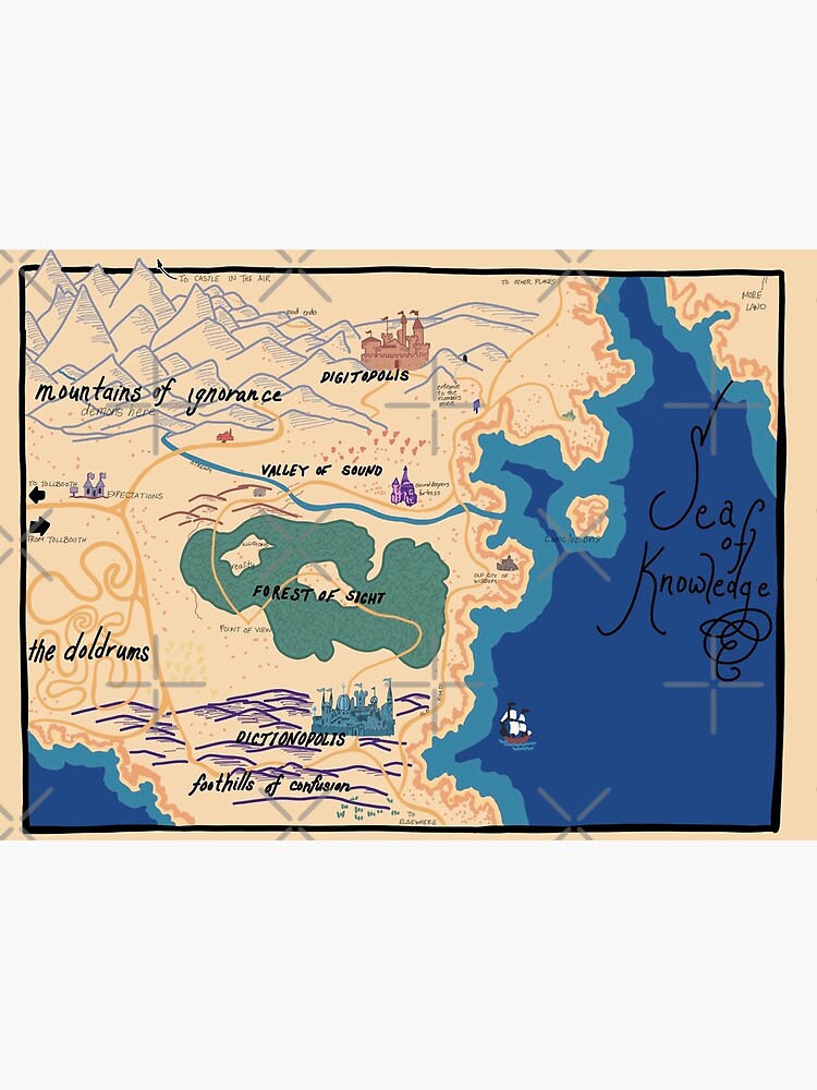 "Phantom Tollbooth Map" Art Board Print for Sale by catleeclaw | Redbubble
