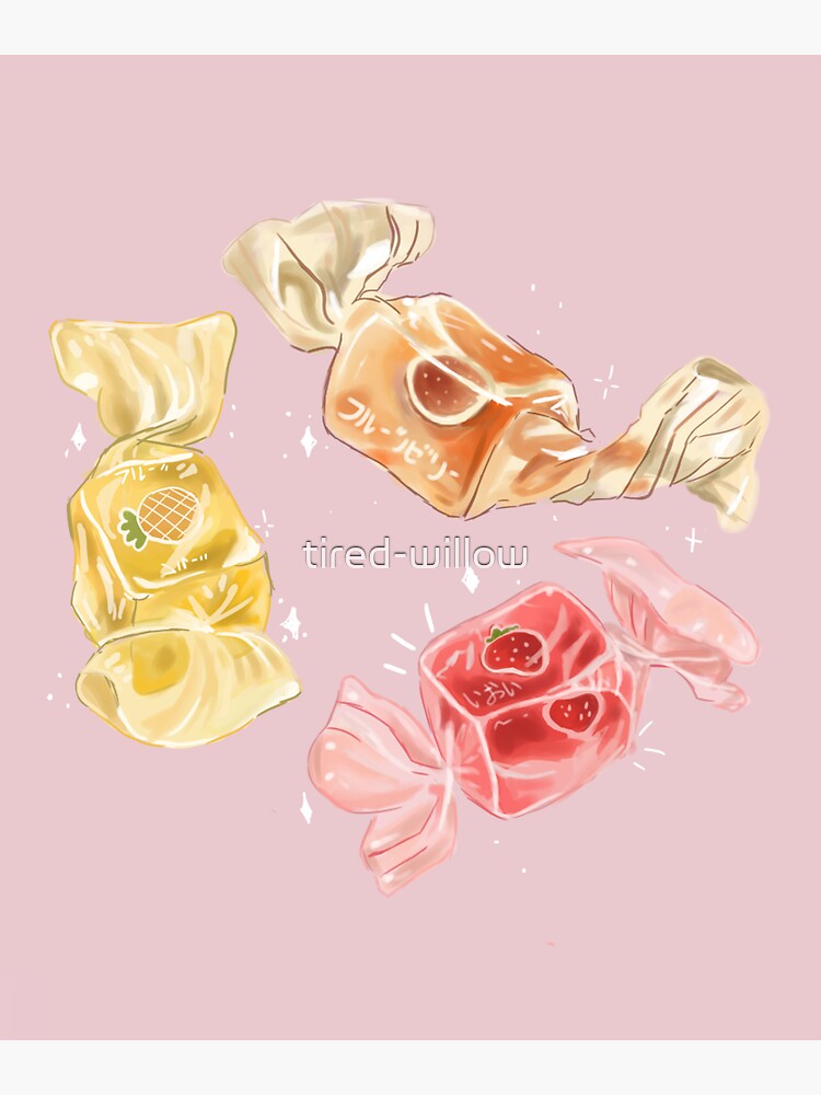 "Cute Japanese Candies Drawings" Sticker by tired-willow | Redbubble