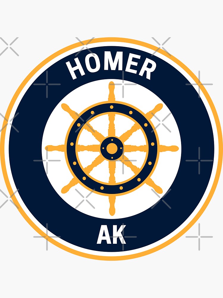 "Vintage Homer Alaska " Sticker by fearcity | Redbubble