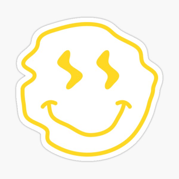 "Eboy Egirl Funny Smile Smiley Emoticon In Yellow Color Gift" Sticker ...