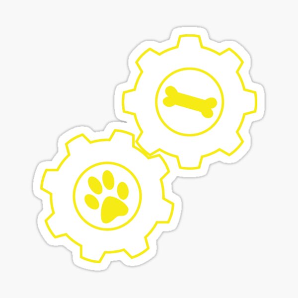 "Mechanical Engineering Pup With Gear Cogs - No Wording in Yellow ...