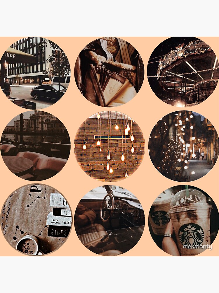 "dark brown aesthetic" Sticker by mekmonty | Redbubble