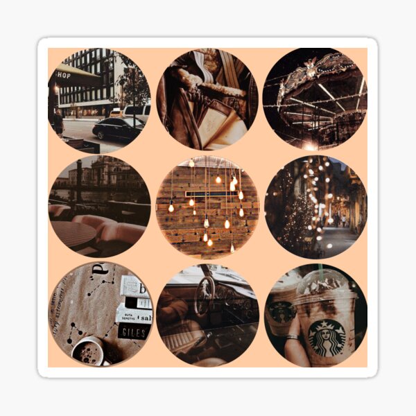 "dark brown aesthetic" Sticker by mekmonty | Redbubble