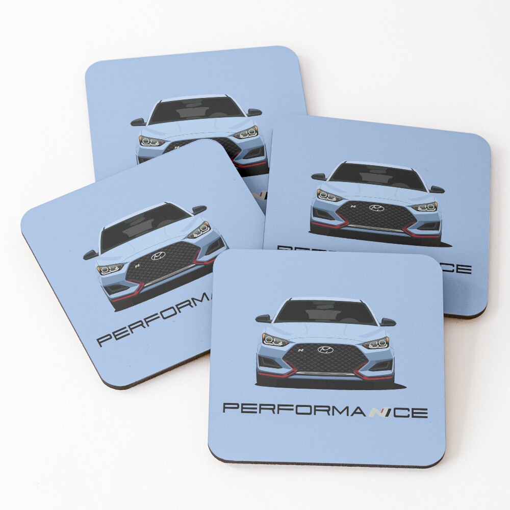 "Veloster N" Coasters (Set of 4) for Sale by AutomotiveArt | Redbubble